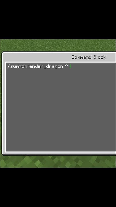 How to spawn ENDER DRAGON with Command Block - YouTube