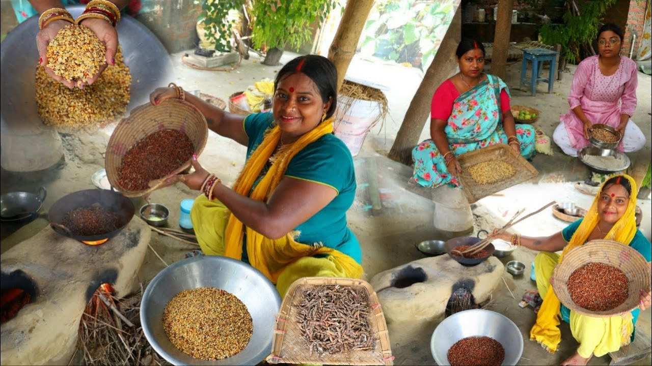 पुराने ज़माने में घर में ऐसे बनाते थे घर पर असली दाल -Raw toor Daal ...