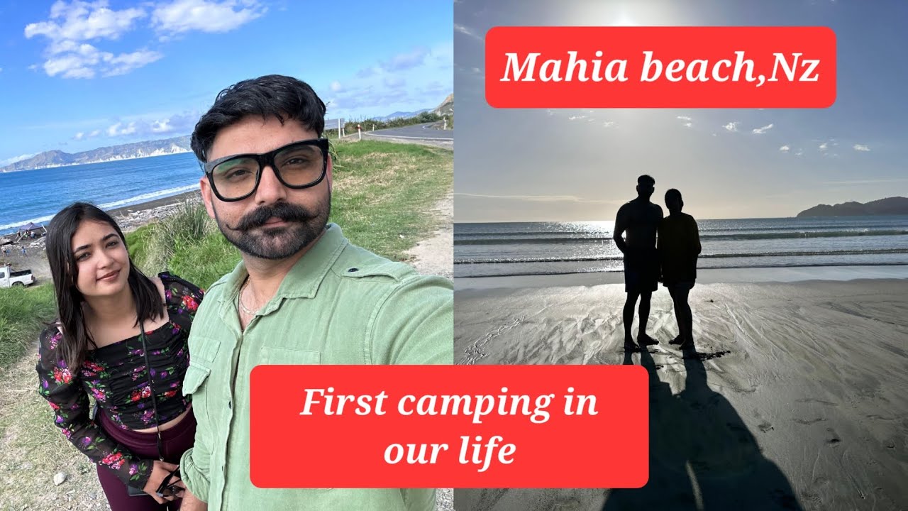 First camping of our life near a beach in Mahia Newzealand#like# ...