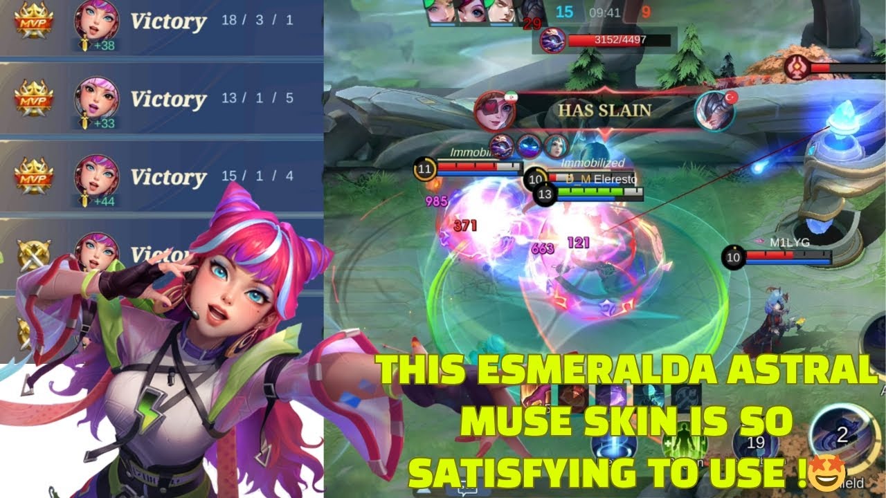 Esmeralda Astral Muse skin has beautiful Effects!! | Esmeralda Gameplay ...