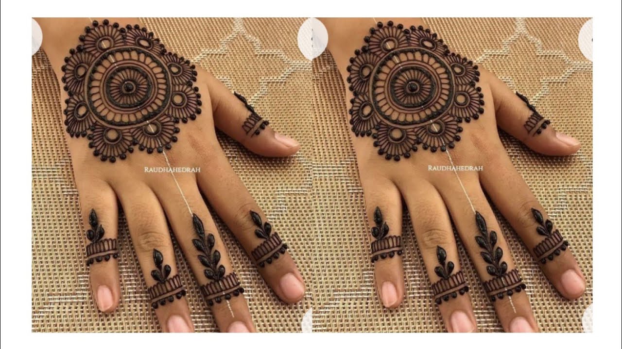 Very easy and simple henna tikki Mehndi design|Arabic tikki Mehandi ...