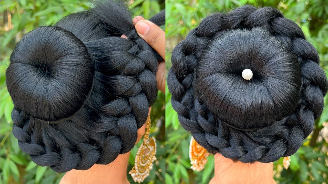 Beautiful Bun Hairstyle For Wedding & Party || Easy Hairstyle || Unique ...