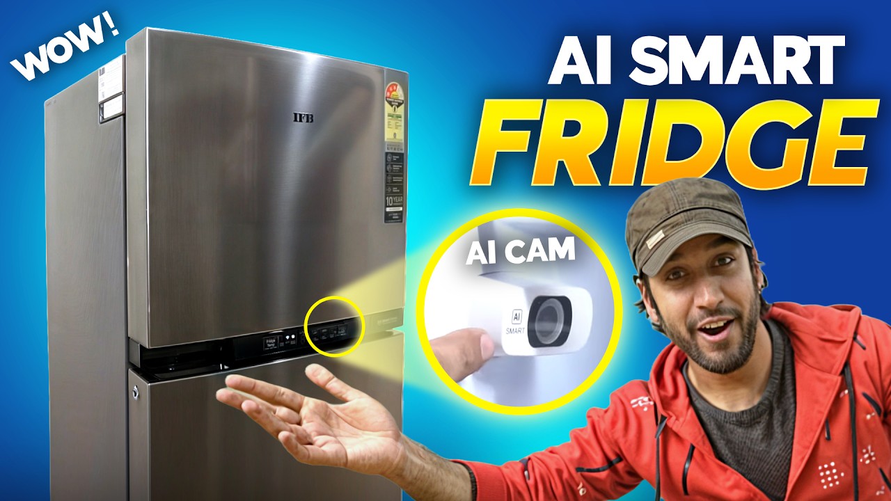 I Bought My First *AI SMART FRIDGE* with Built-in CAMERA!! ⚡️ IFB Smart ...