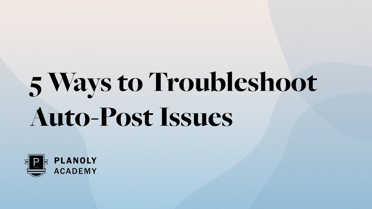 How to Troubleshoot Auto-Posting Issues - YouTube