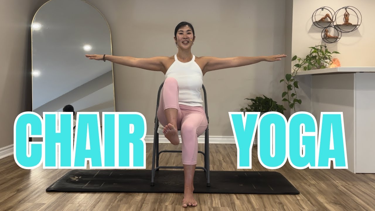15 Mins Chair Yoga Flow | Flexibility, Mobility, Strength & Stress ...