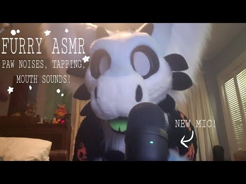 [FURRY ASMR, NEW MIC!] Paw Noises, Tapping, and Some Mouth Sounds ...