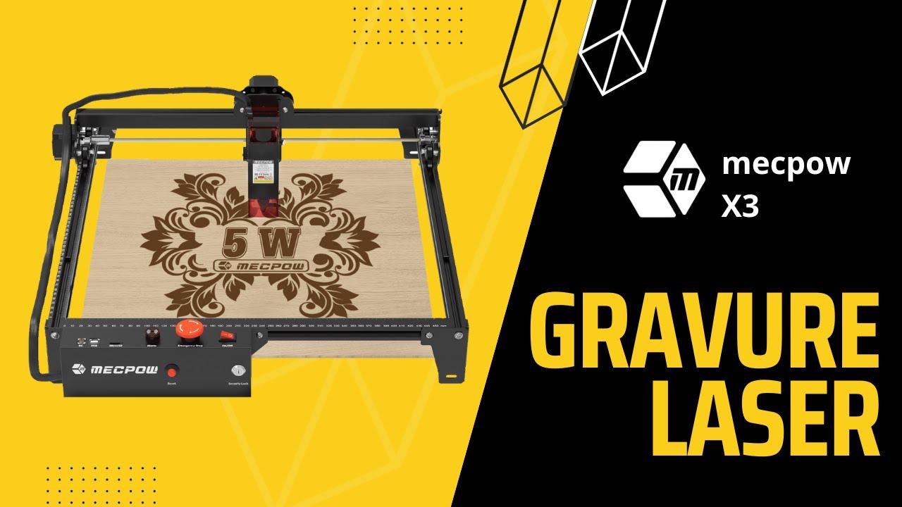 Mecpow X3 : une graveuse laser abordable pour débuter ! - YouTube