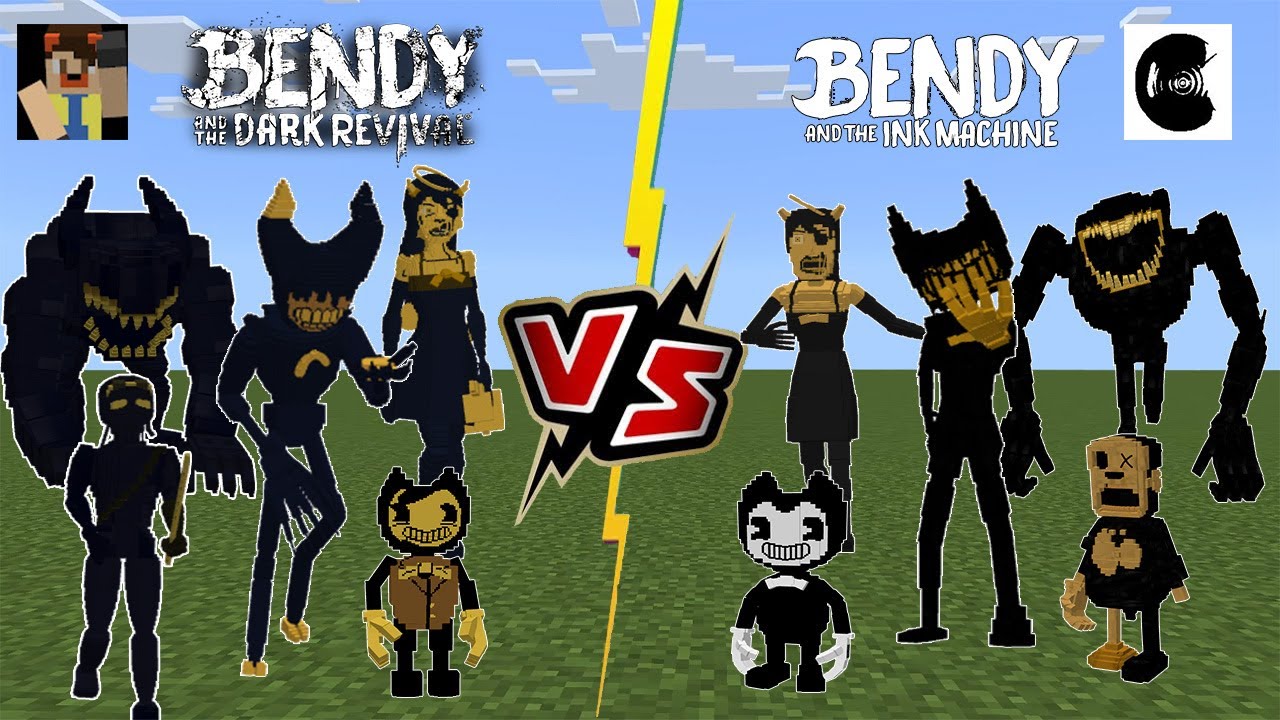 Bendy Dark Revival Addon [Superblookin] VS Bendy and the Ink Machine ...