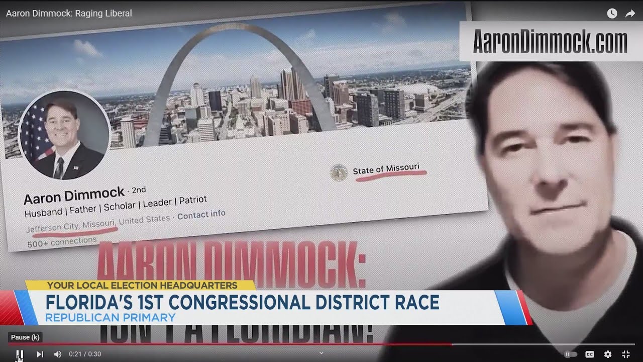 Dimmock defends residency as Gaetz pushes issue - YouTube