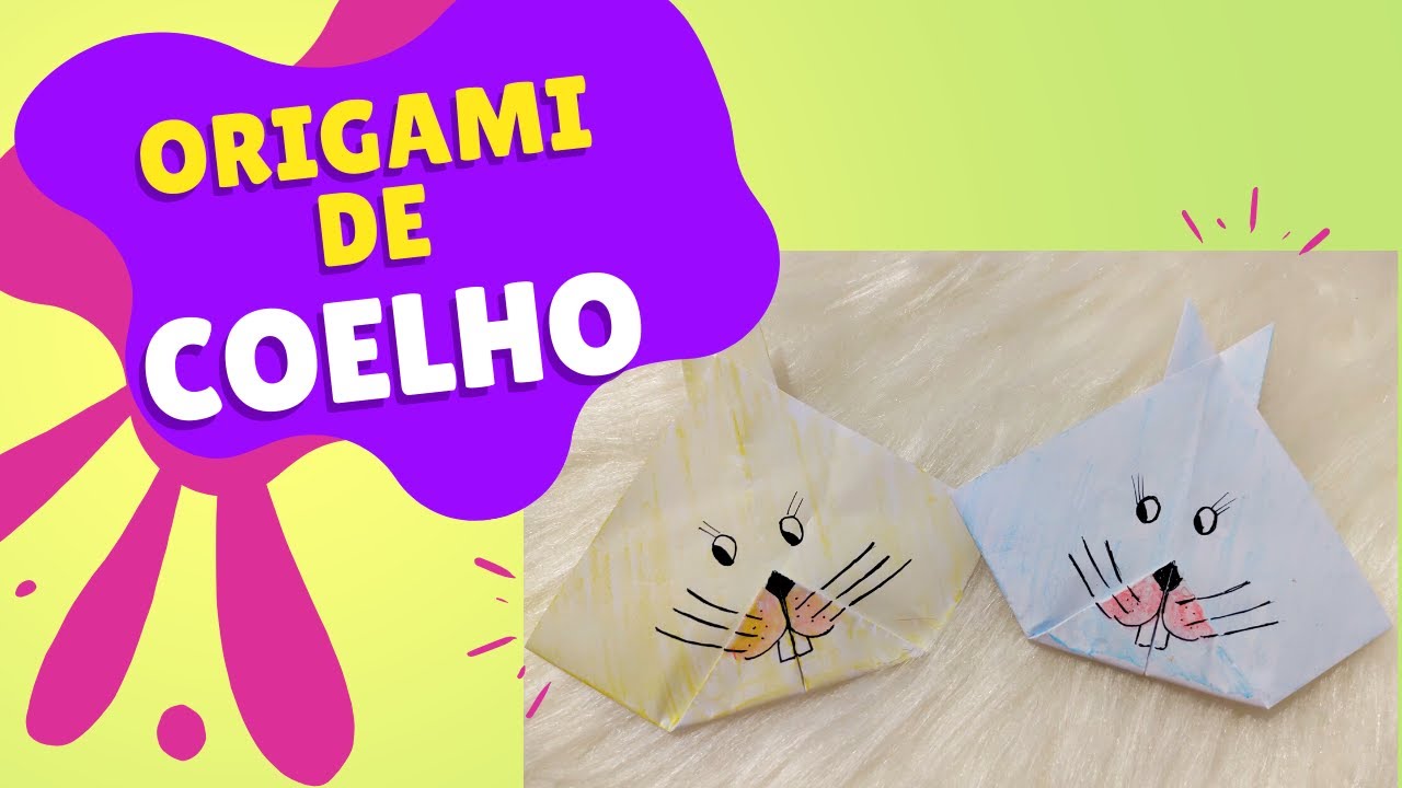 Fazendo Coelho de Origami - Como Fazer um Coelho de Papel - YouTube