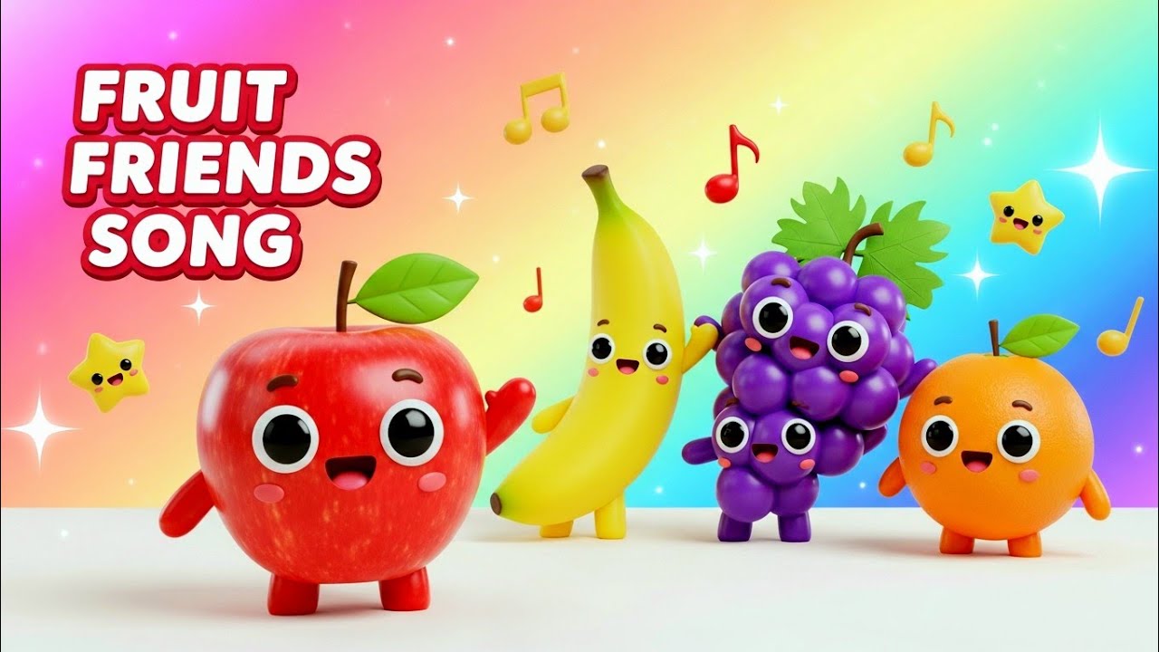 The Fruit Friends Song | Baby Nursery Rhymes and Kids Songs | 3D Kids ...