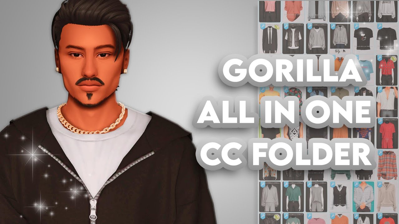 Sims 4| Gorilla All In One CC Folder 8.92GB (Both Genders Included ...