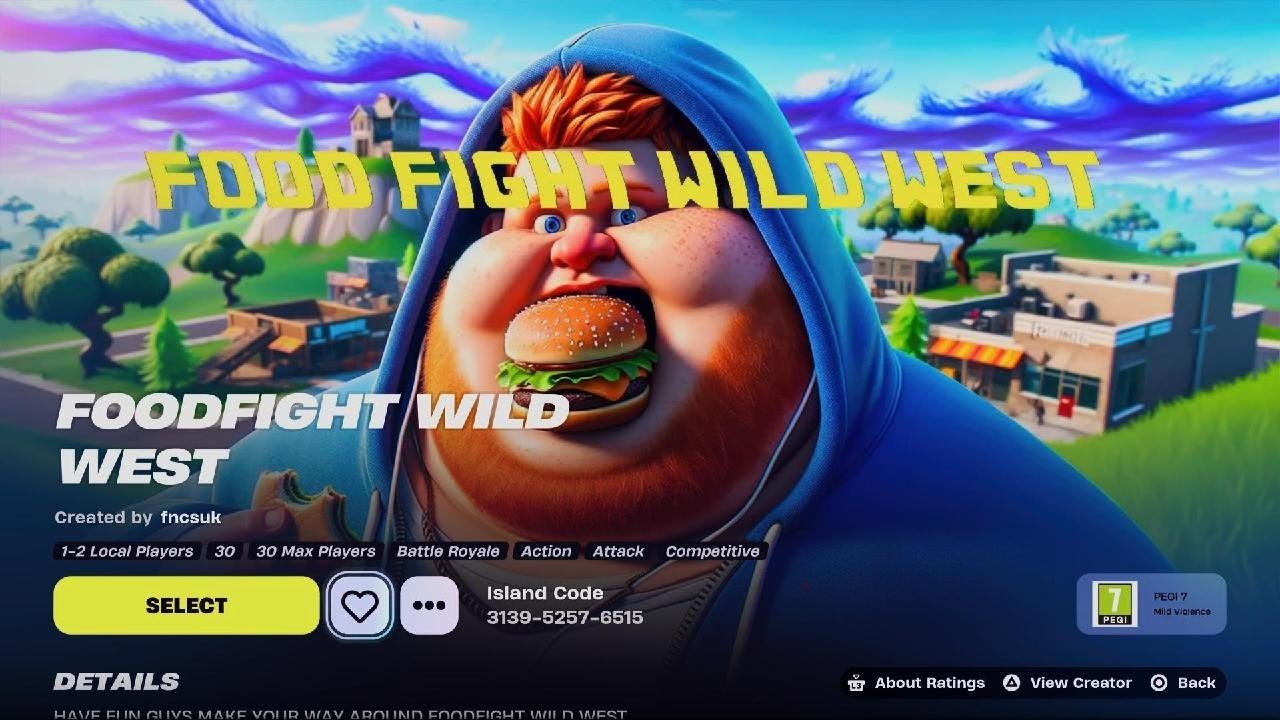 Fortnite FOOD FIGHT WILD WEST NEW MAP - YouTube
