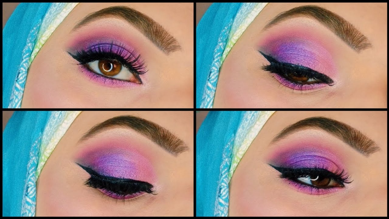 How to Gradient Eye Makeup | Purple EYE MAKEUP | Makeover Diaries - YouTube