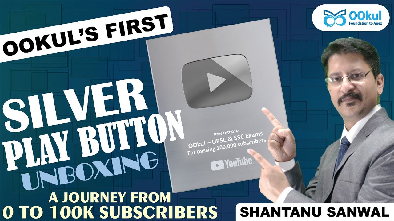OOkul's 1st Silver PLAY Button Unboxing | A Journey from 0 to 100k subscribers - YouTube