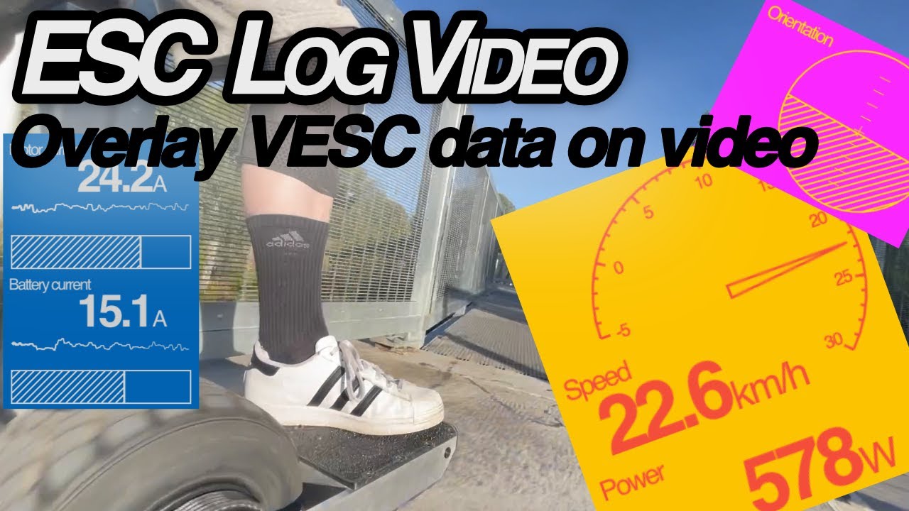 Add VESC data to your ride footage with ESC Log Video - YouTube