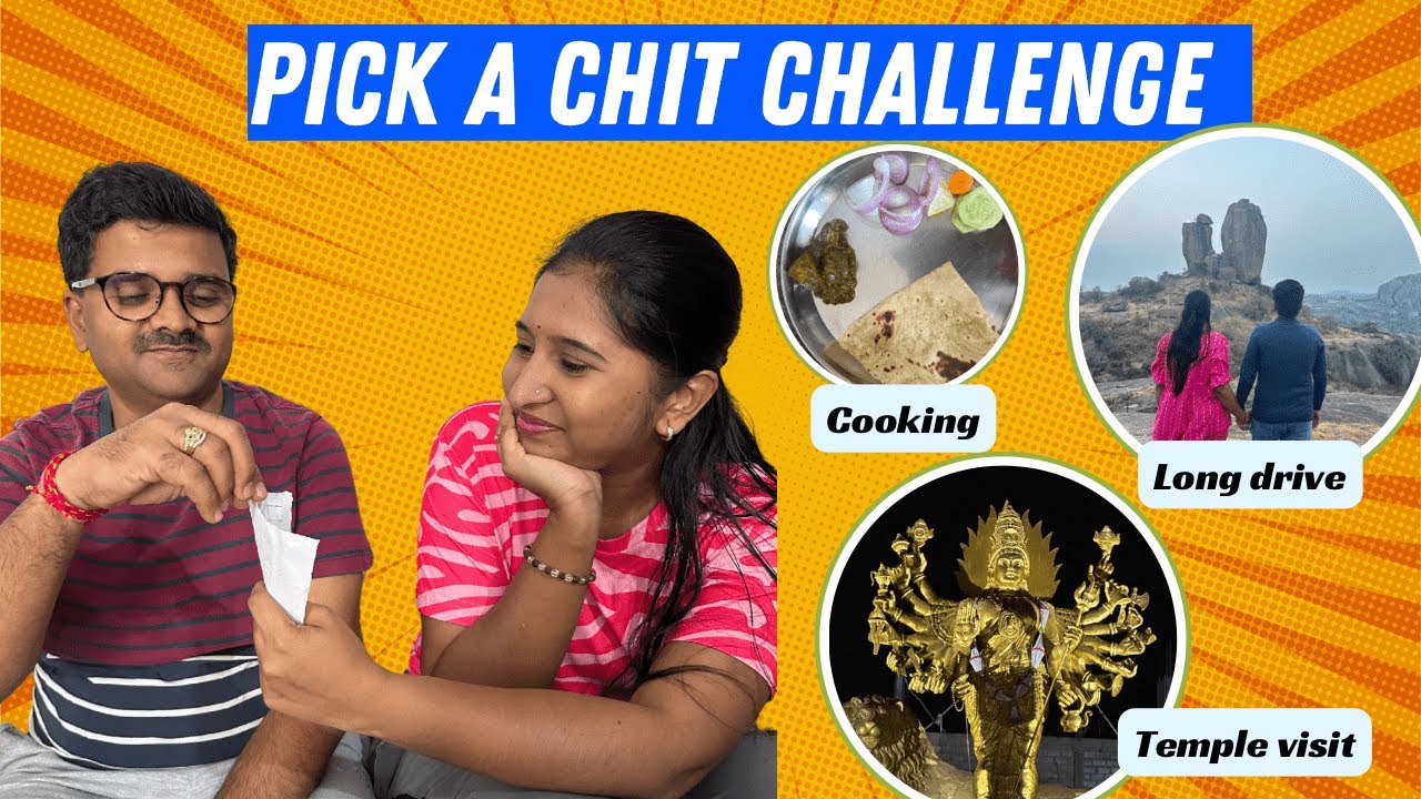 Pick a Chit Challenge with HUSBAND | 24HR CHIT CHALLENGE | ಒಂದು ...