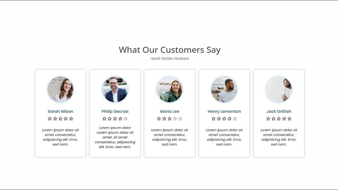 Create a Responsive Customer Review Section Using HTML and CSS - YouTube