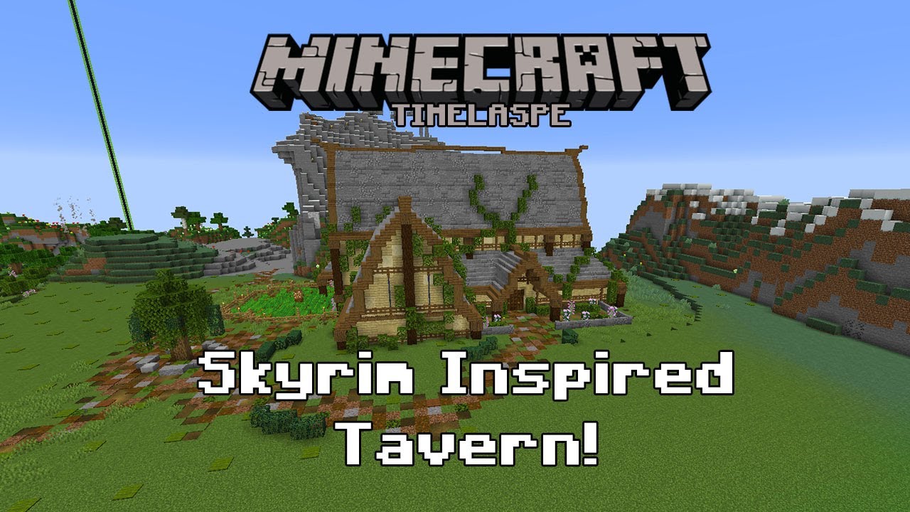 Skyrim Inspired Tavern! | Time-lapse | XCraft SMP - YouTube