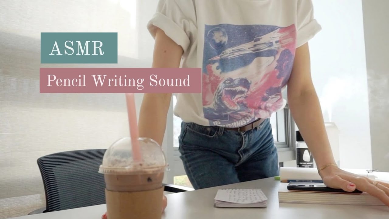 ASMR Pencil Writing Sound for Relax, Study / Monday STUDY WITH ME - YouTube
