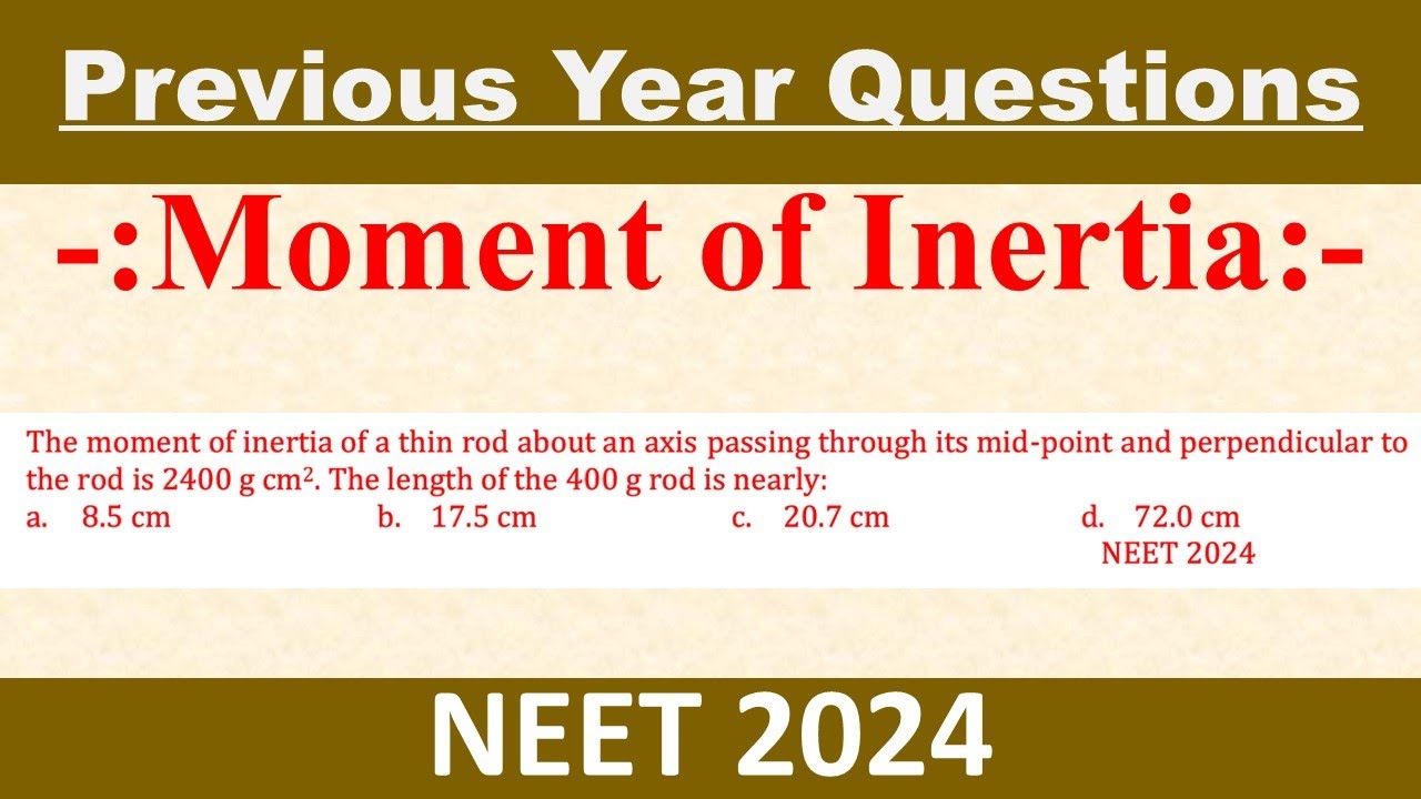 The moment of inertia of a thin rod about an axis passing through its ...