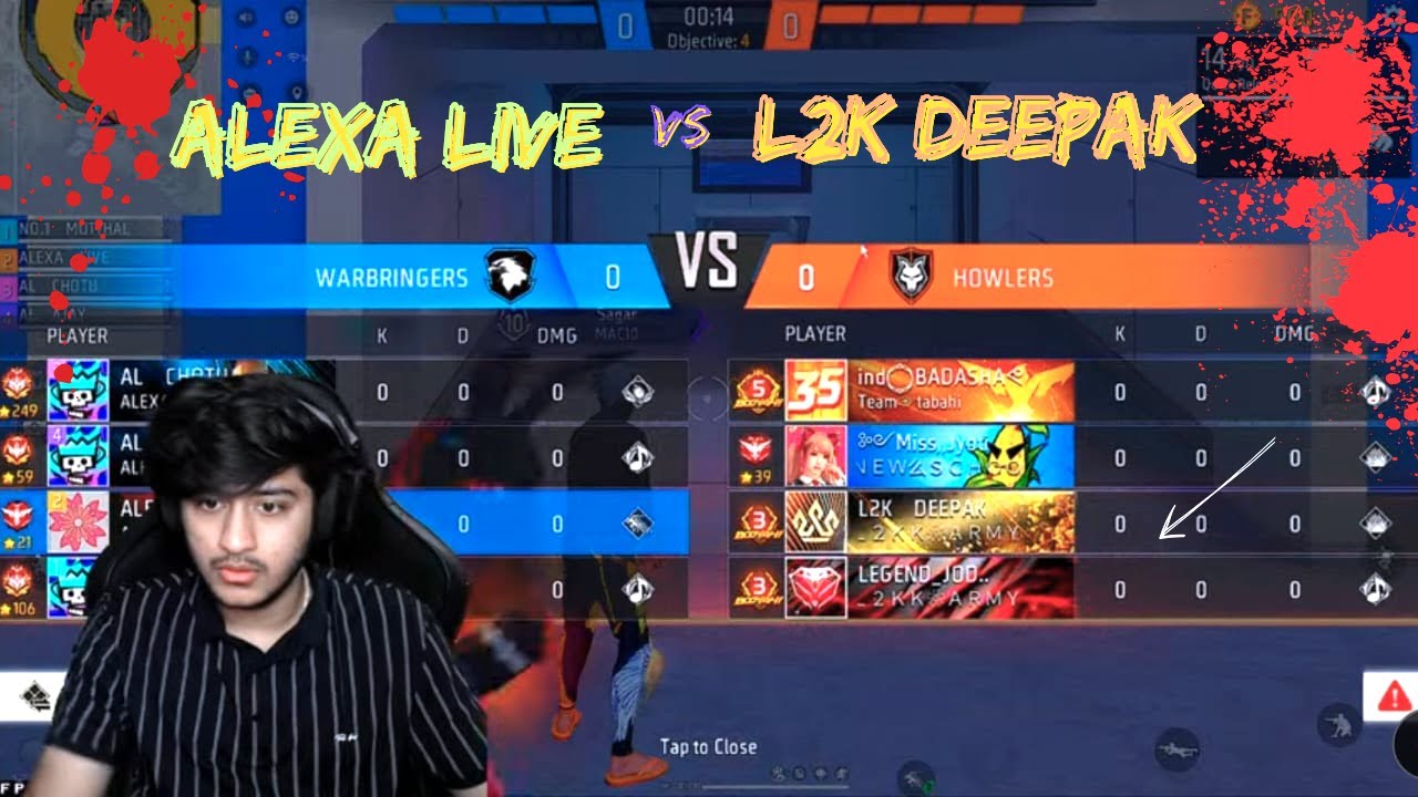 FREE FIRE L2K DEEPAK Vs ALEXA LIVE 😎 FREE FIRE LIVE 🔴 - YouTube