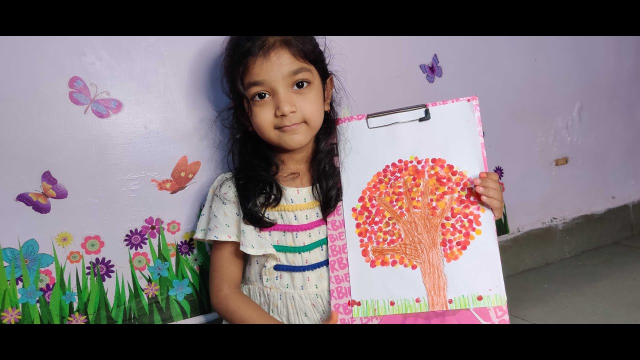 Finger Dabbing Activity for Kids - making Tree | Activity for home ...