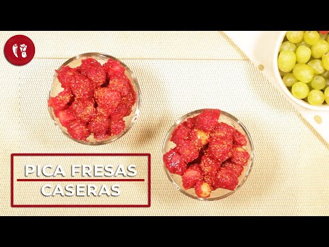 Pica Fresas caseras | Receta fácil de botana enchilada | Directo al ...