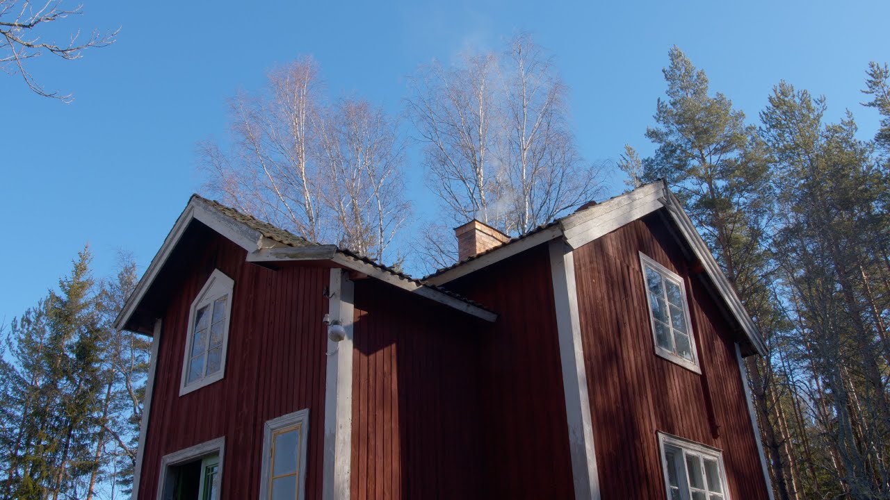 Ch. 32 - Spending First Night in Off-Grid Cabin - YouTube