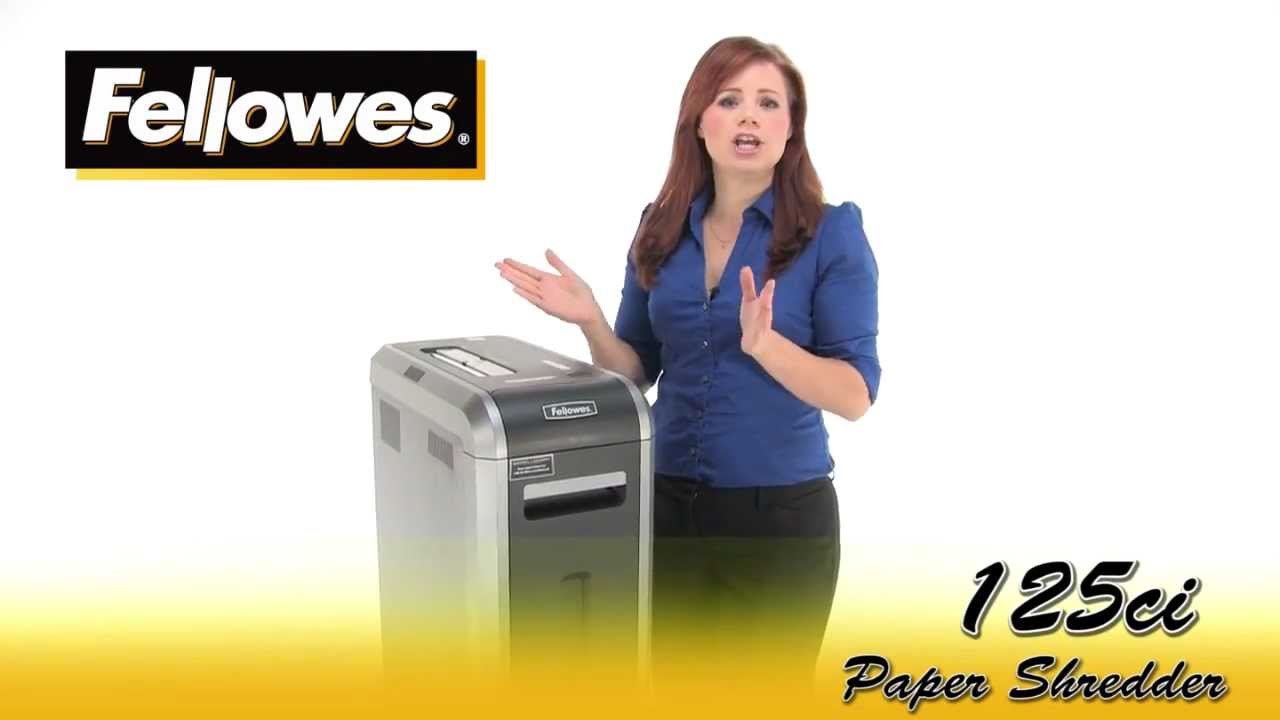 Fellowes 125Ci Jam Proof Cross-Cut Shredder - YouTube