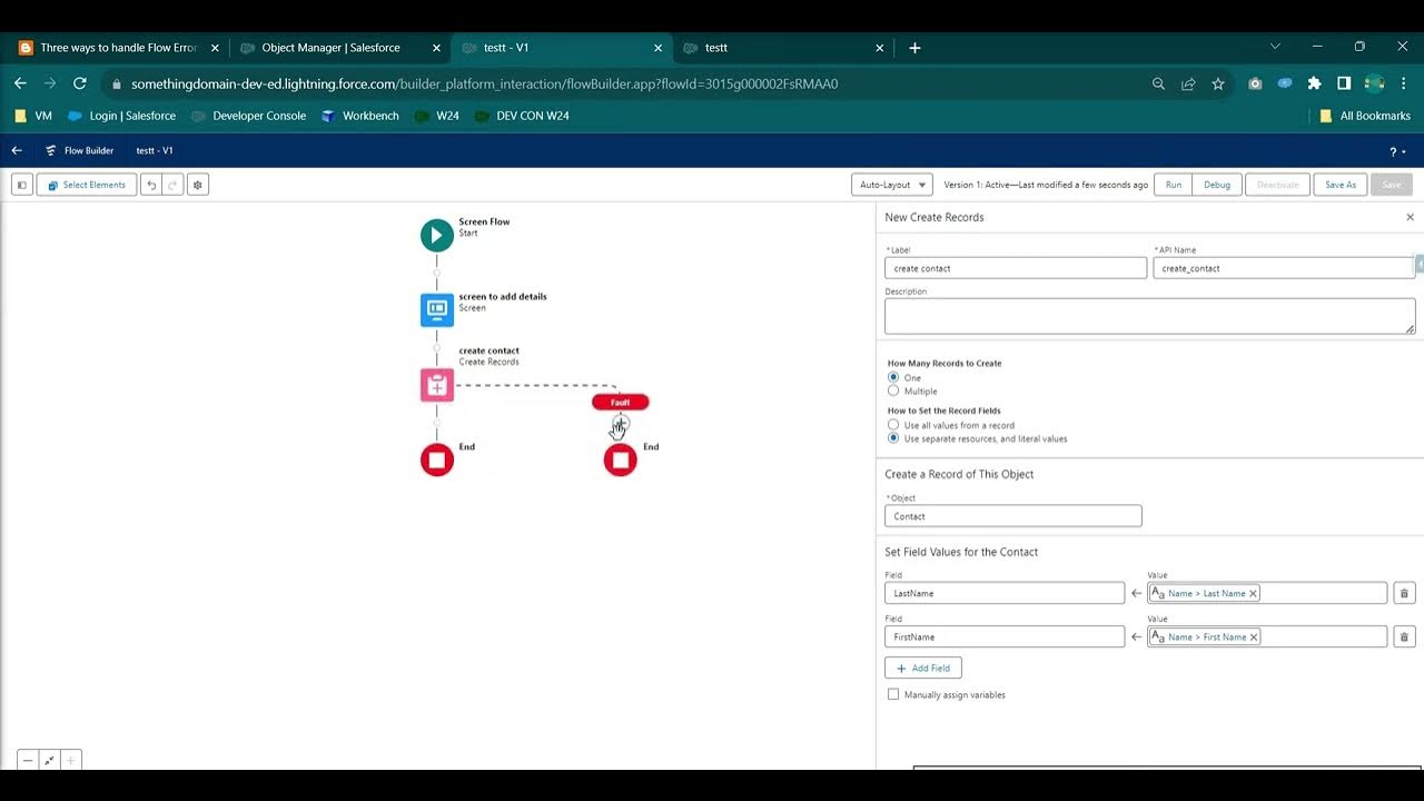 An unhandled fault has occurred while processing the flow. Please contact your system ...