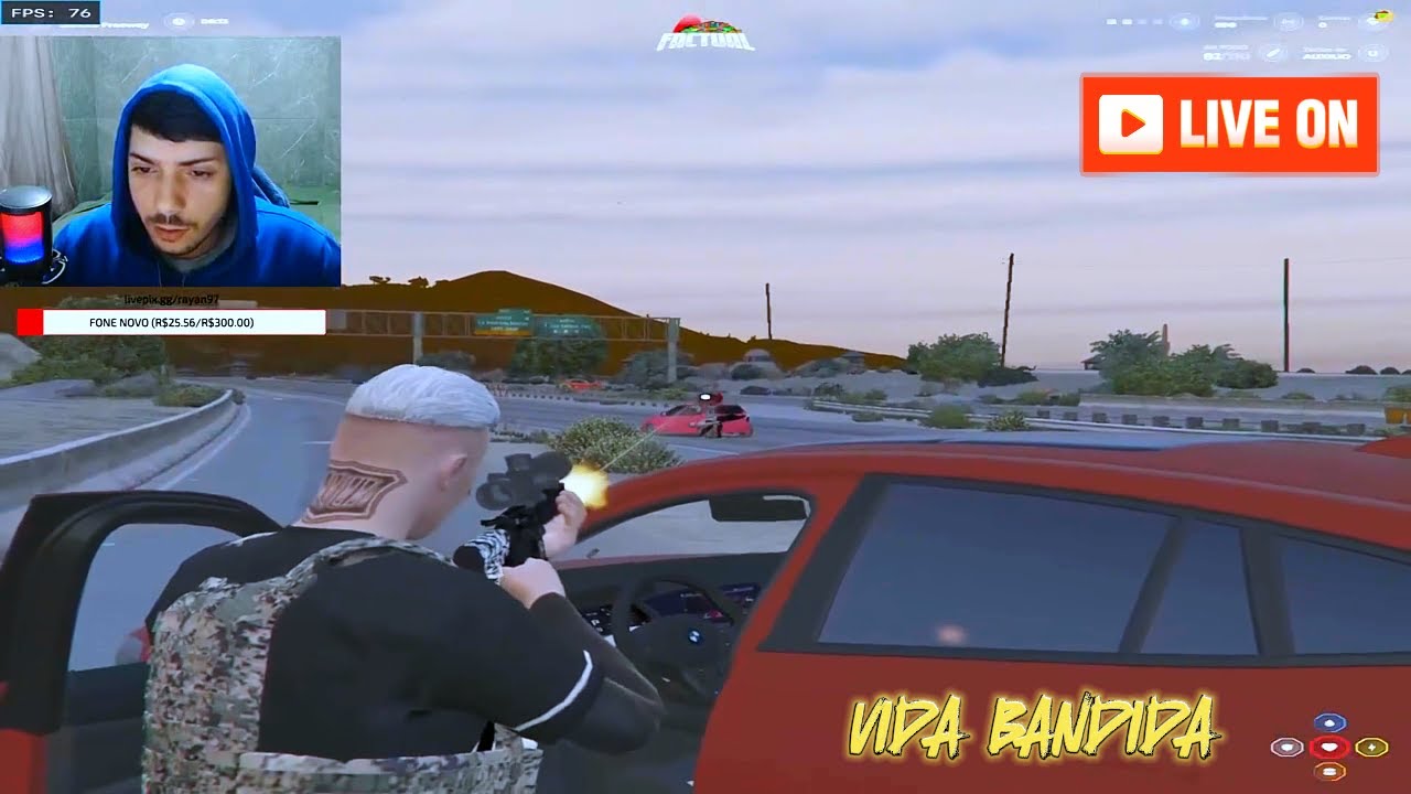 LIVE ON RAYAN GAMER JOGANDO GTA RP FIVEM AO VIVO FACTUAL RJ - ryzen ...