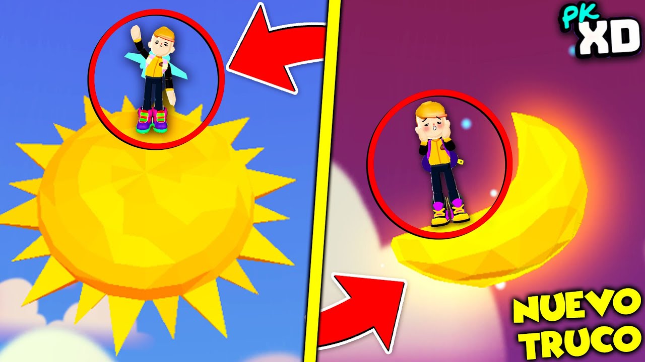 ¡NUEVO TRUCO SECRETO!😱 COMO SUBIR AL SOL Y LA LUNA SIN ARMADURAS EN PK ...