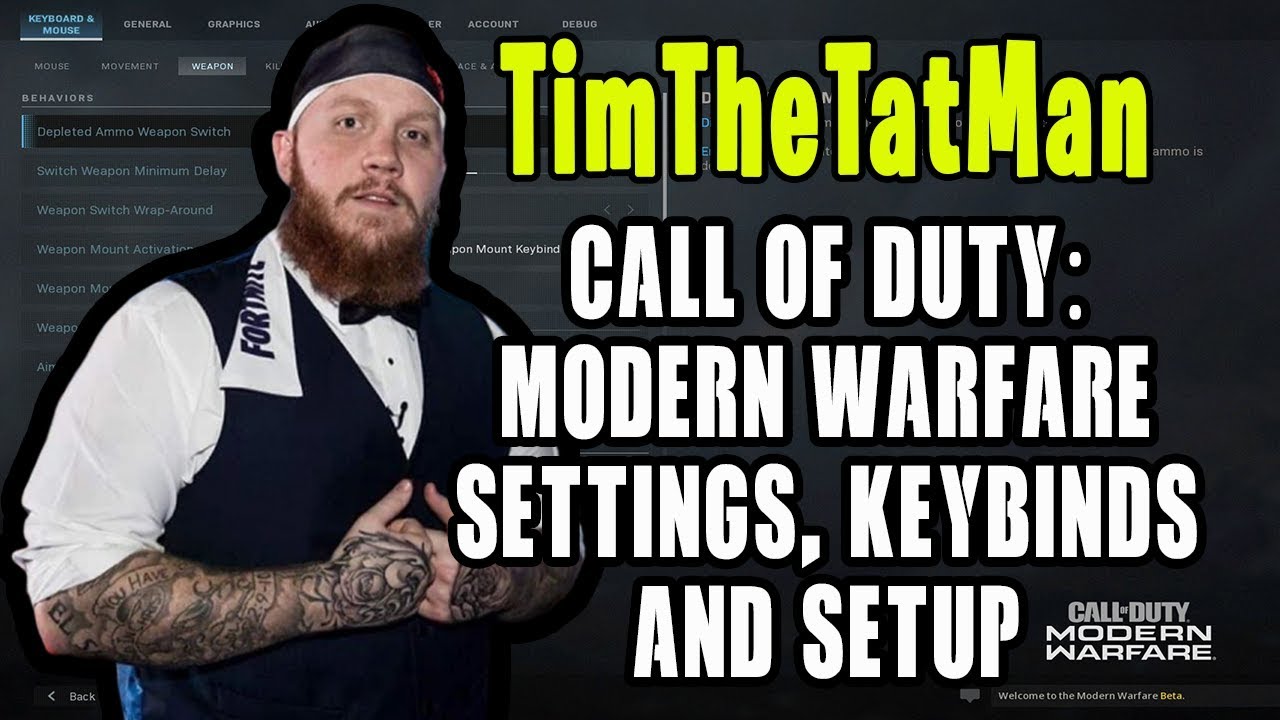 TimTheTatMan Call Of Duty Modern Warfare Settings, Keybinds and Setup ...