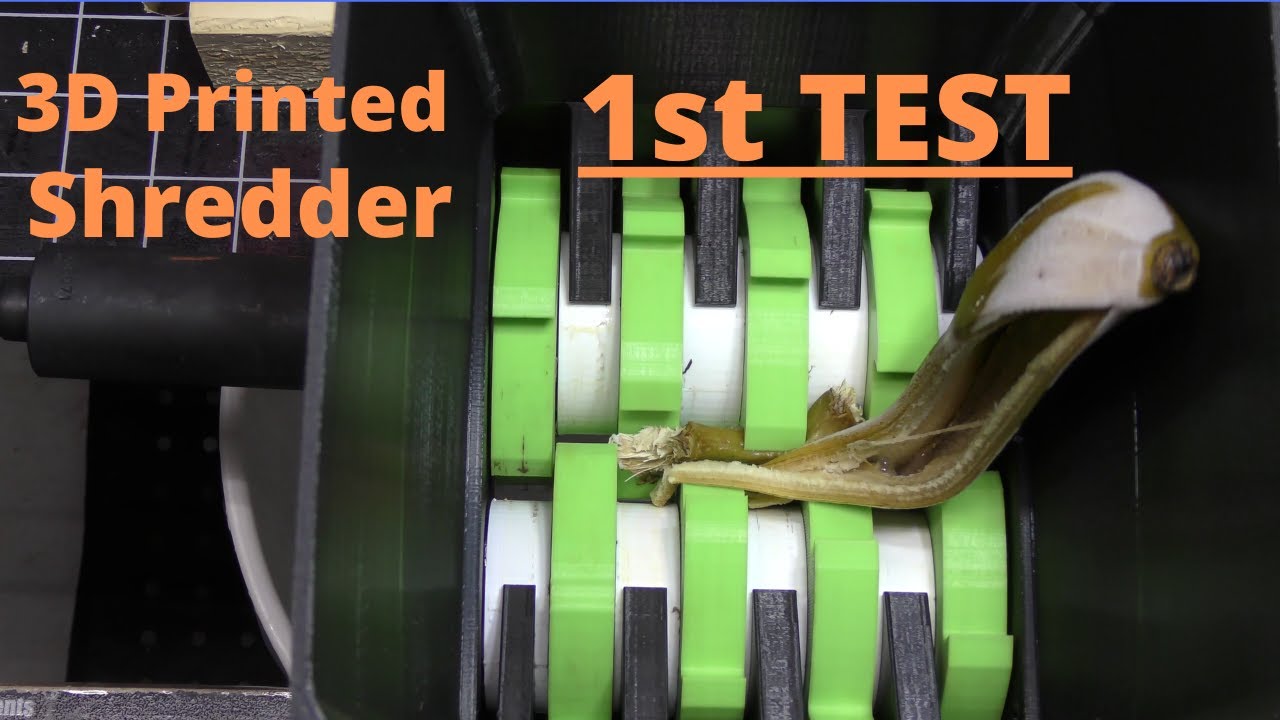 3d Printed Compost Shredder First Test - YouTube