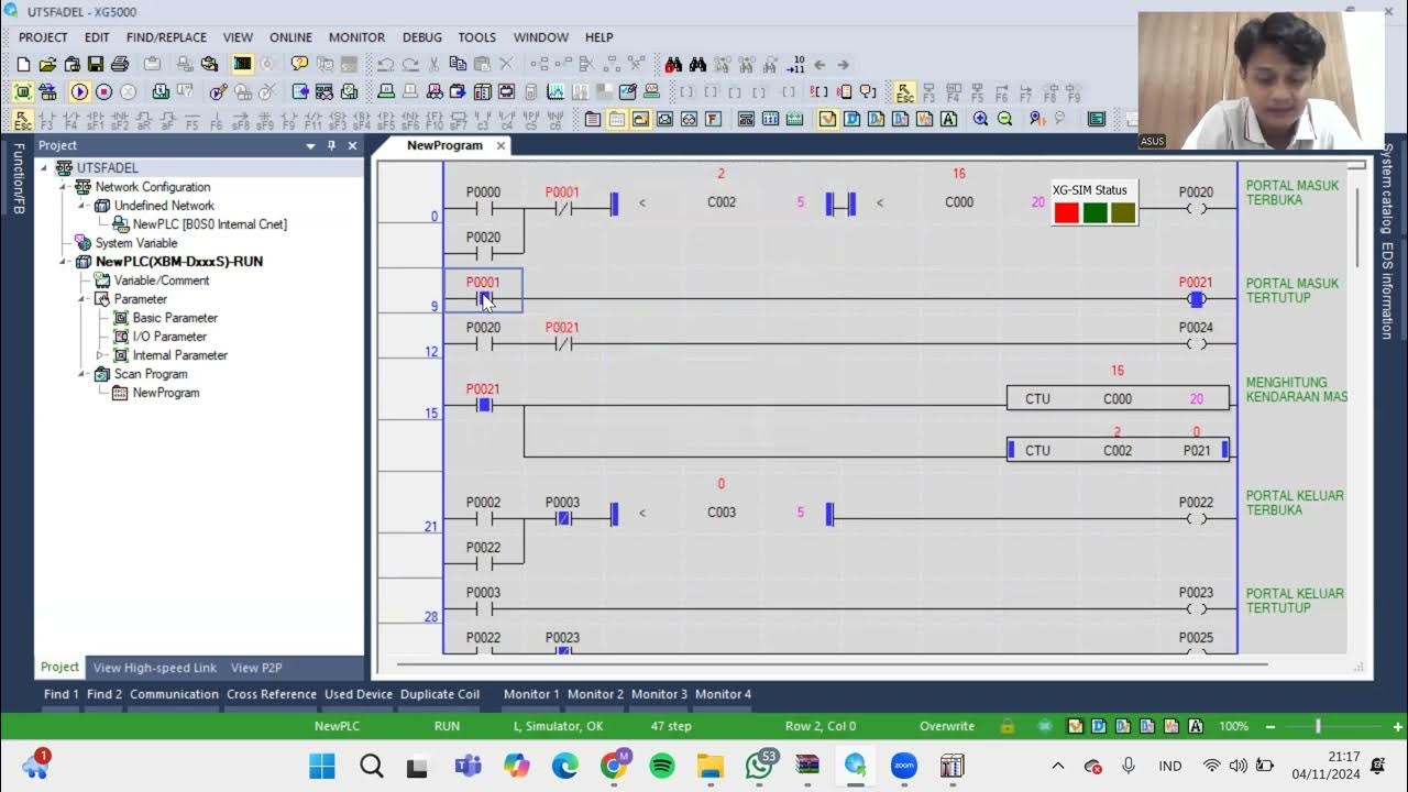 UTS PLC SISTEM PARKIR OTOMATIS - YouTube