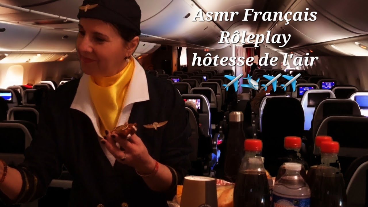 #Asmr Français #Rôleplay hôtesse de l'air, sur le vol "Margotte ...
