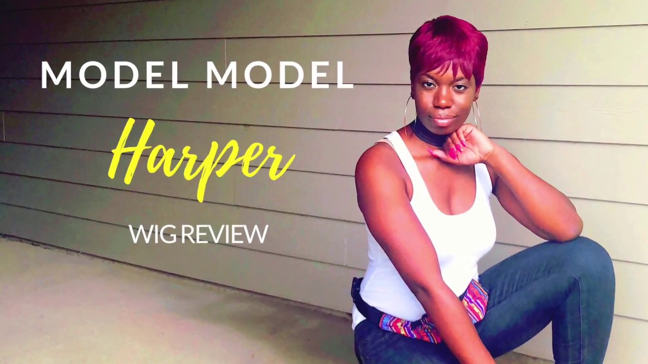 Model Model- Harper Wig Review - YouTube