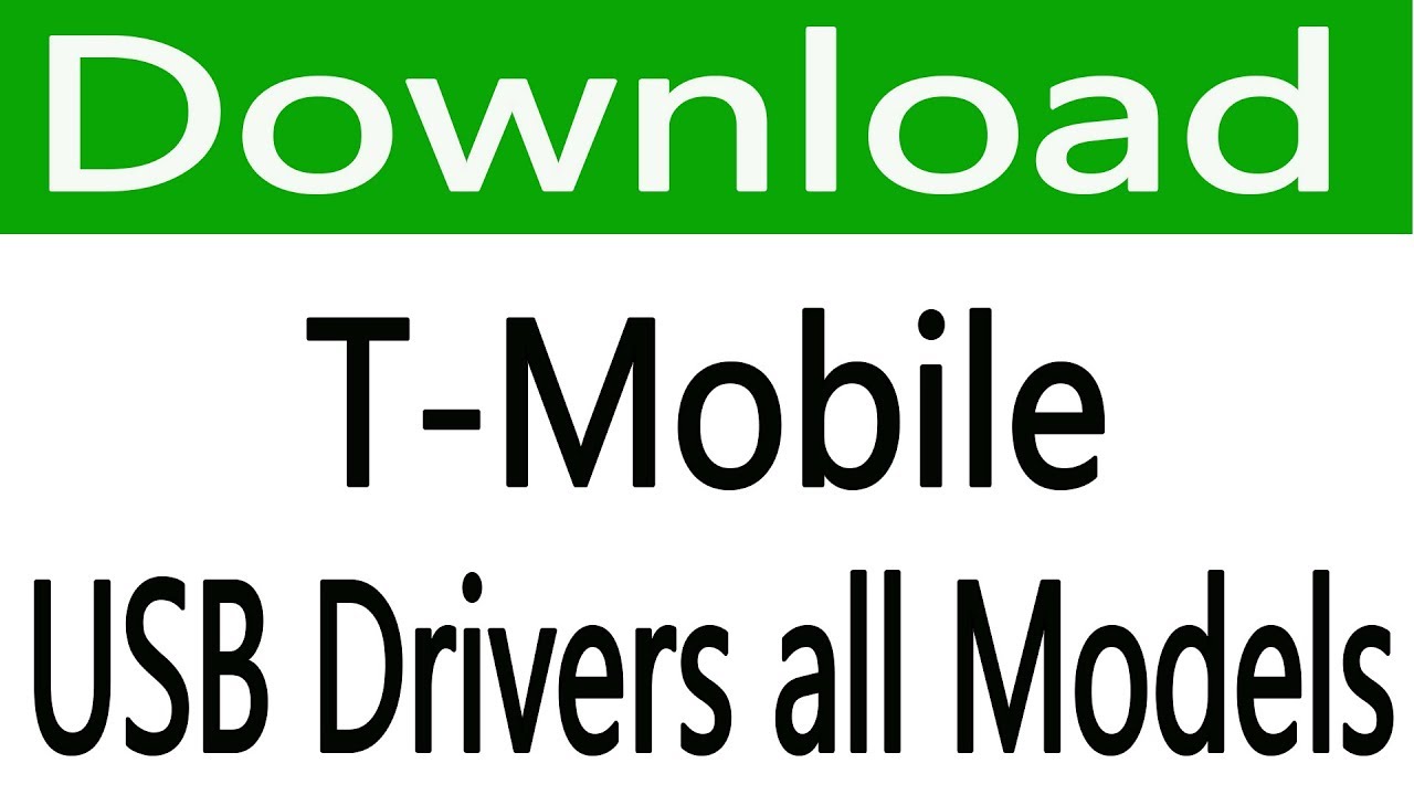 How To Free Download T-Mobile USB Drivers all models - YouTube