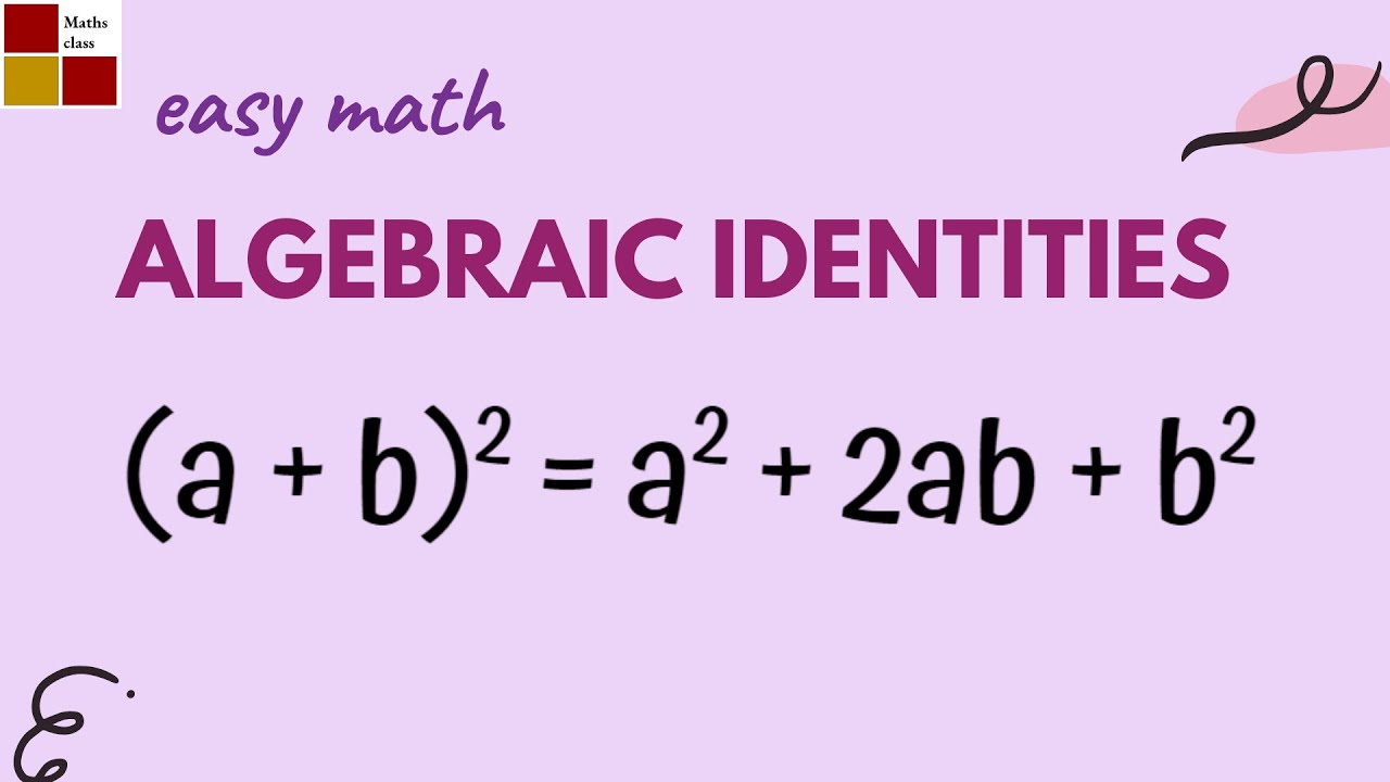 Algebraic Identities | Jayasree maths - YouTube