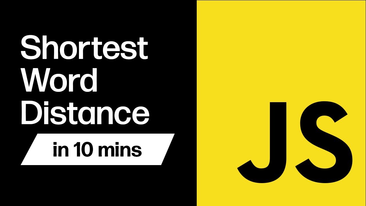 Find the minimum distance between two words - YouTube