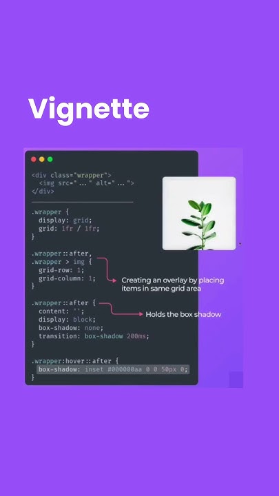 A simple vignette effect using box shadow in CSS - YouTube