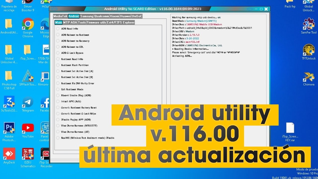 unlock tool New, android utility última versión, V116.00. - YouTube