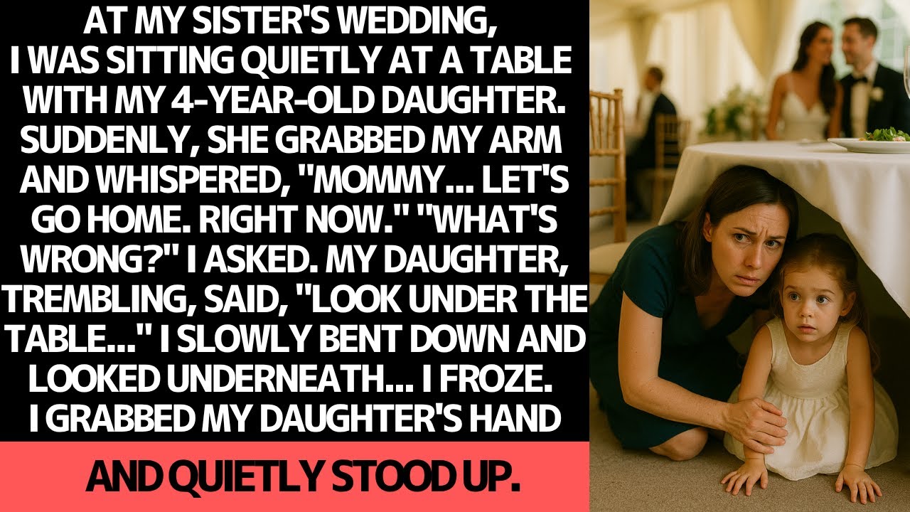 My 4 year old daughter told me to look under the table at the wedding ...