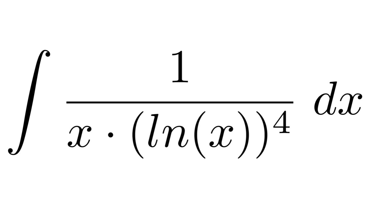 Integral of 1/(x*(ln(x))^4) (substitution) - YouTube