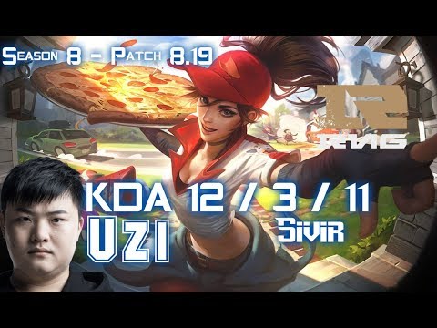 RNG Uzi SIVIR vs TRISTANA ADC - Patch 8.19 KR Ranked - YouTube