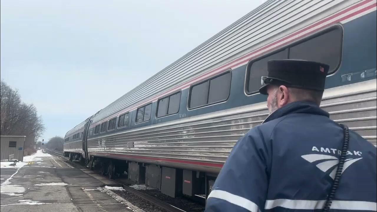 Amtrak P42DC # 120 Leads Amtrak Maple Leaf # 63 filmed Saturday January 18th 2025 at Amsterdam ...