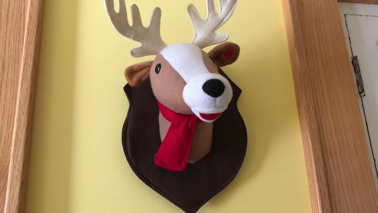 Gemmy animated singing Christmas Buck mount! - YouTube