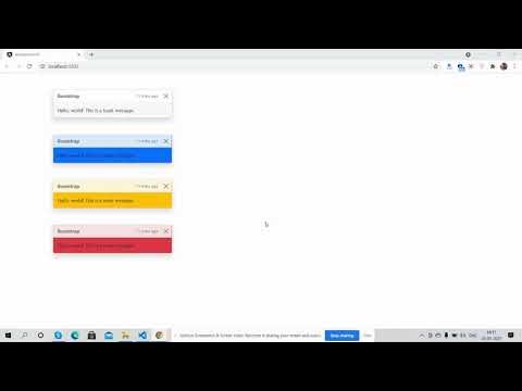 Angular 12 Bootstrap 5 Toasts Push Notifications Working Demo - YouTube
