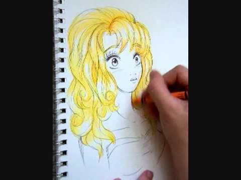 How To Color Anime With Crayola Crayons - YouTube
